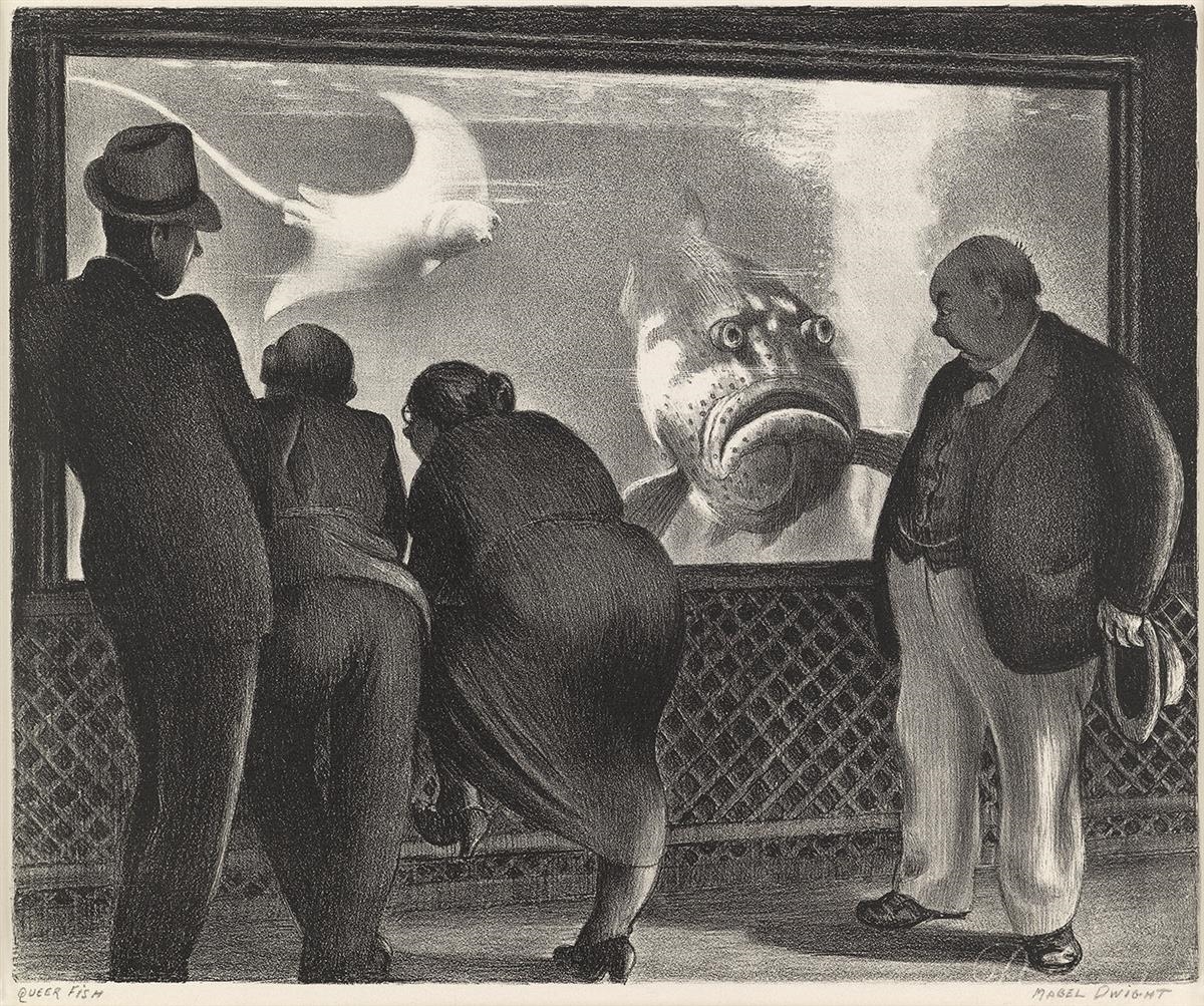 Mabel Dwight | Queer Fish (1936) | MutualArt