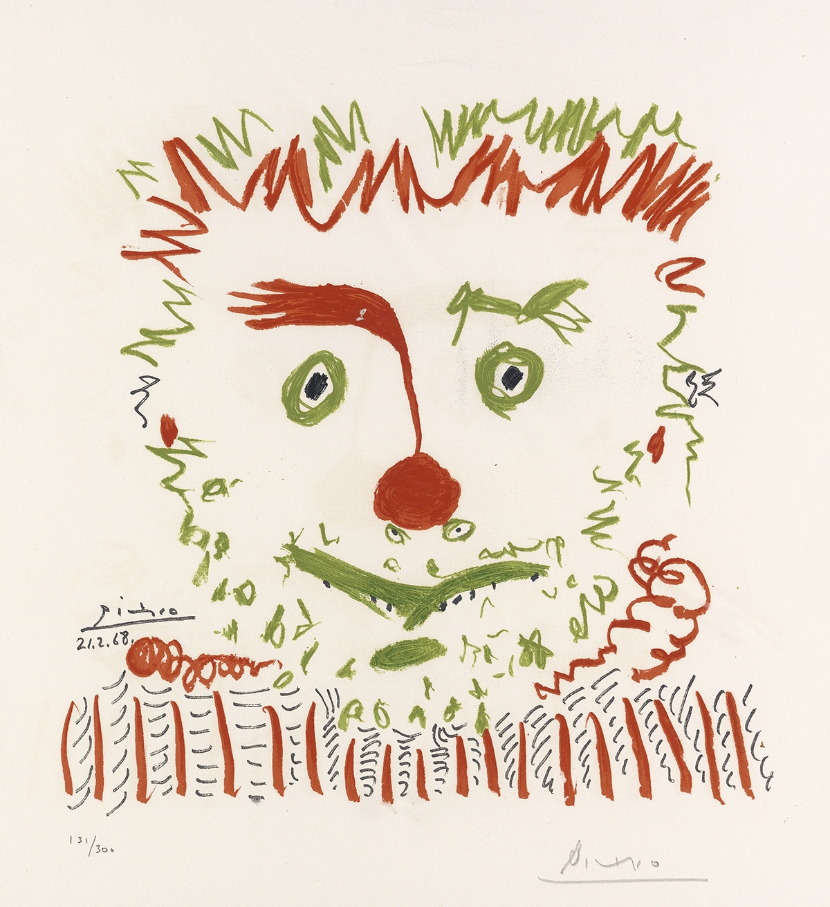 Pablo Picasso | Le Clown (1968) | MutualArt