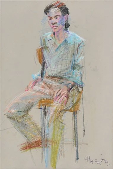 Amron Omar | Sitting Man (1990) | MutualArt