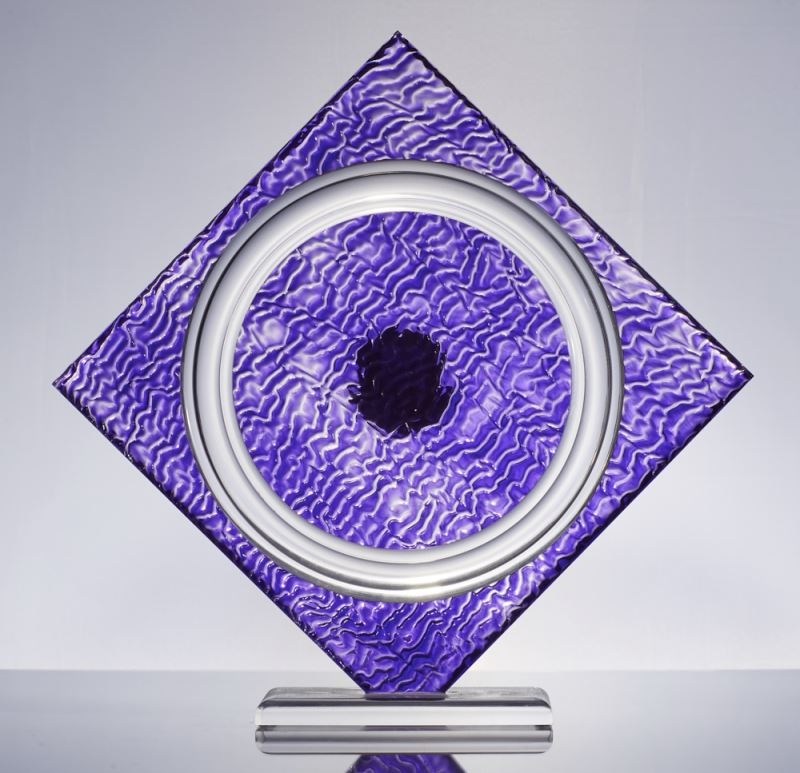 Norman Mercer | Purple Cast Acrylic Sculpture | MutualArt