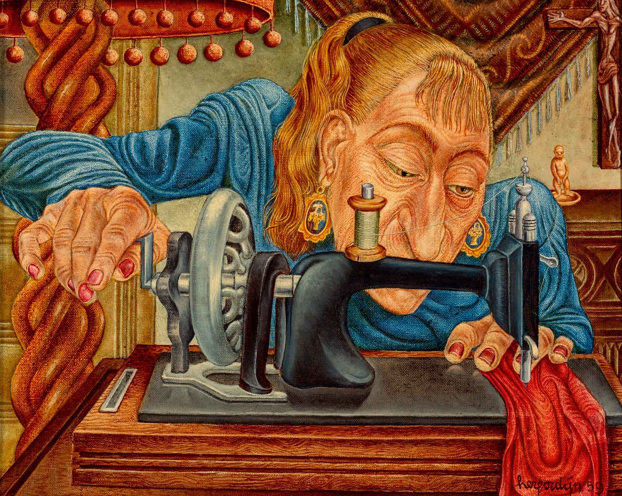 Herman Gordijn | Vrouw met naaimachine | MutualArt