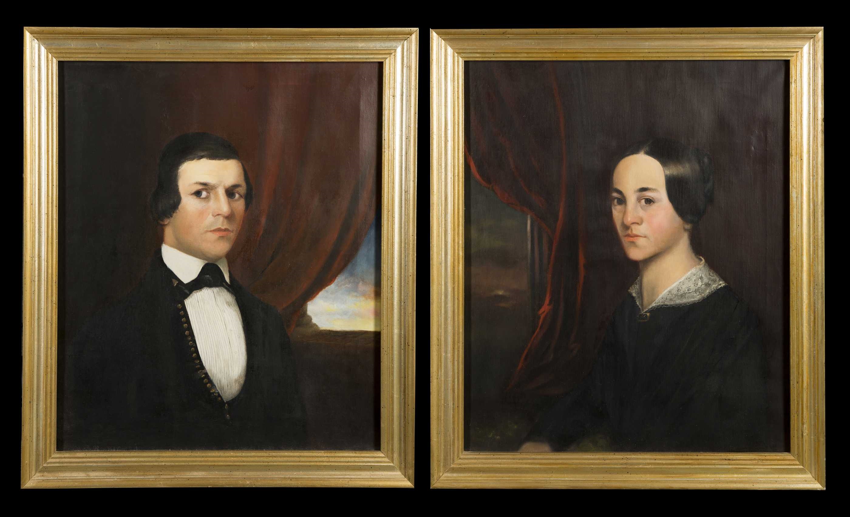 C. Hines | Paintings of a husband and wife | MutualArt
