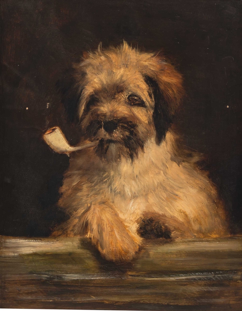 William Raphael | Portrait of a Dog with Pipe | MutualArt