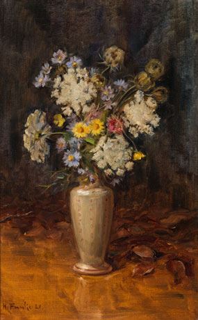 Hélène Funke | Wildflowers in a Vase (1921) | MutualArt