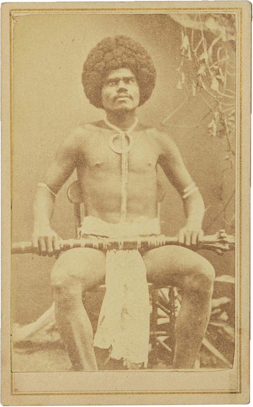 F. H. Dufy | Portrait of Fijian Kai colo mountain warrior with Boar's ...