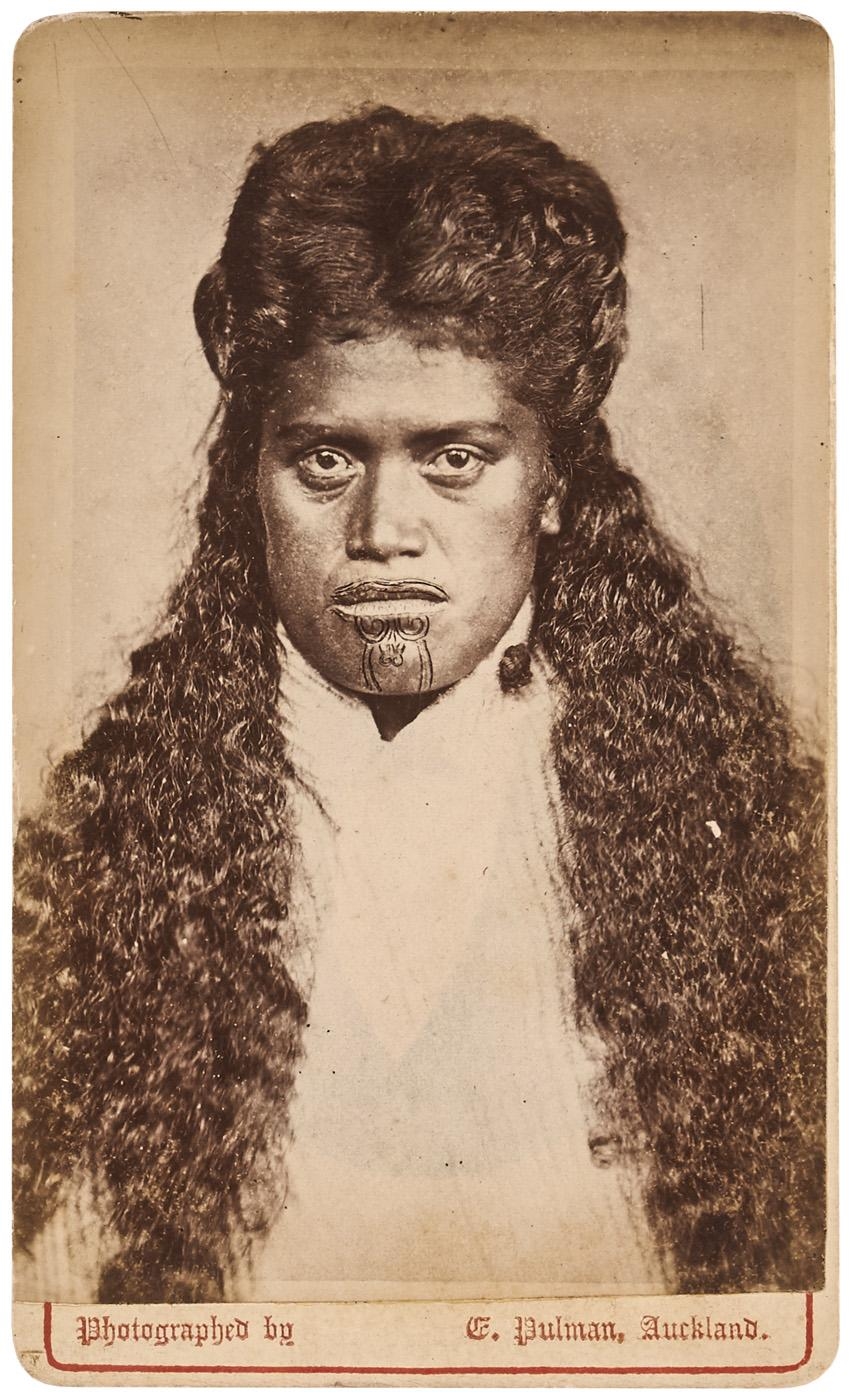 Elizabeth Pulman | Portrait of an Unknown Māori woman with enhanced ...