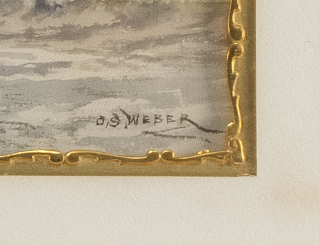 Otis S. Weber | Harbor scene with lighthouse, sailing vessels and ...