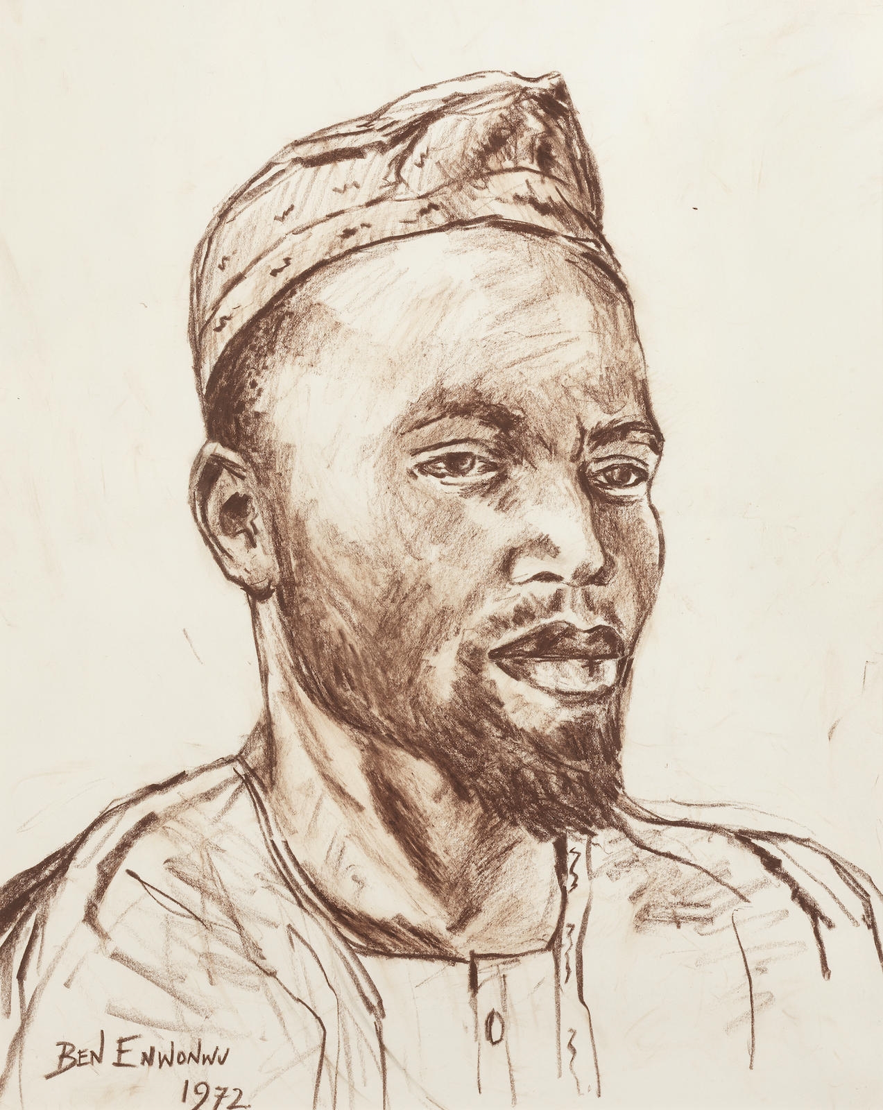 Ben Enwonwu | Portrait of a Hausa man | MutualArt