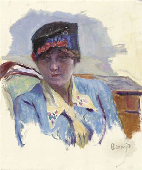 Pierre Bonnard | Jeune femme à la toque noire (étude) | MutualArt
