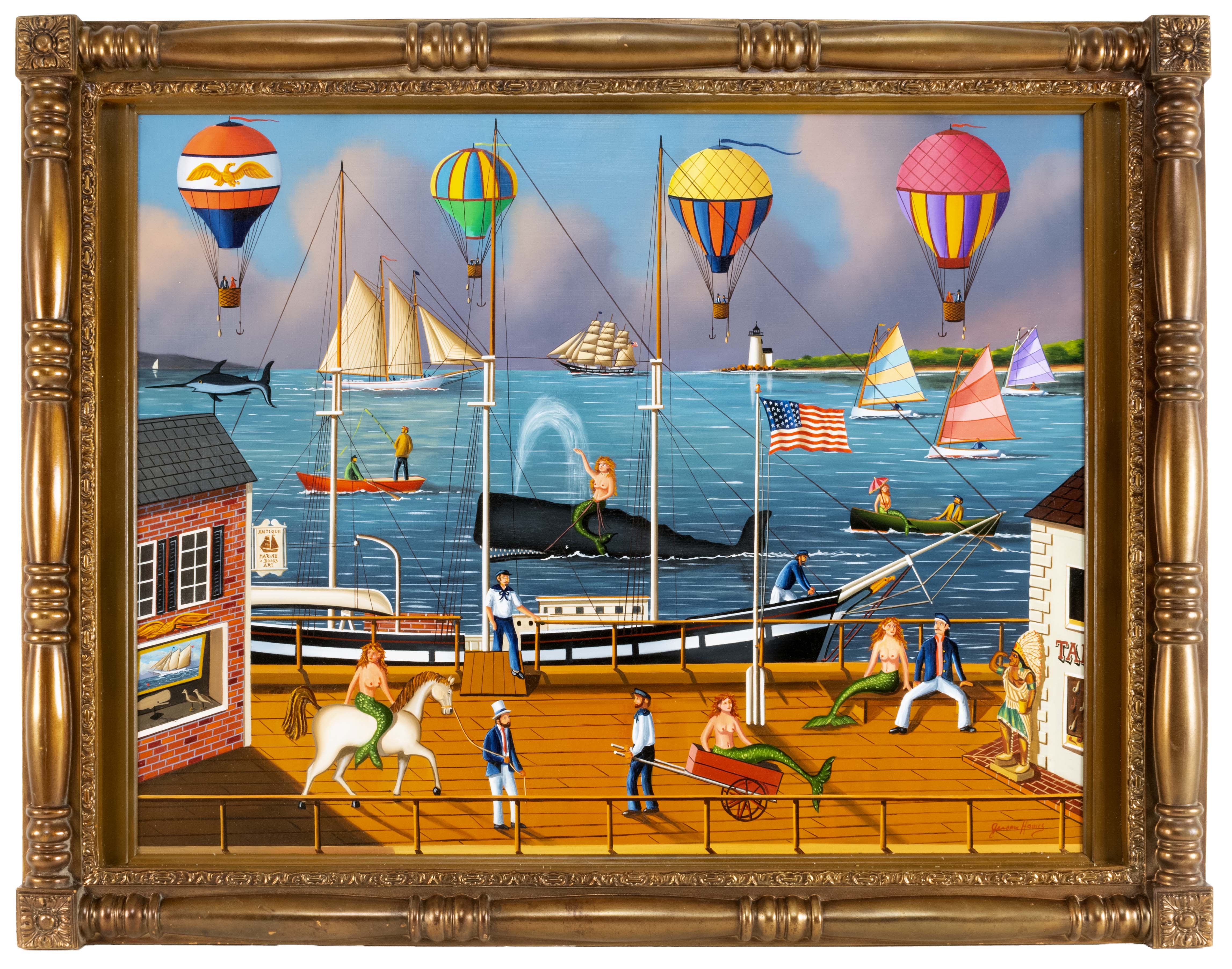 Jerome Howes | Busy harborside dock scene, Nantucket, Massachusetts ...
