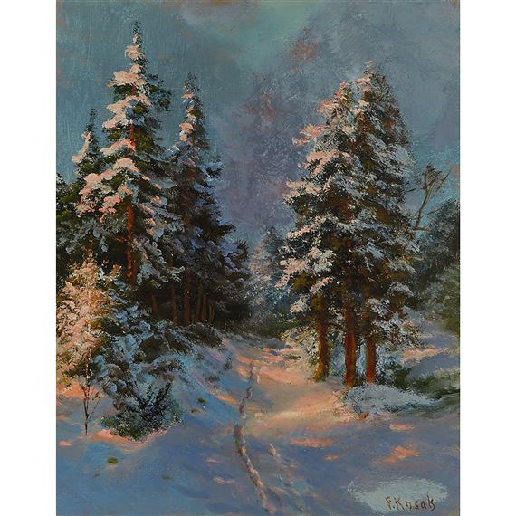 F. Viktor Kosak | Trees in Snow | MutualArt