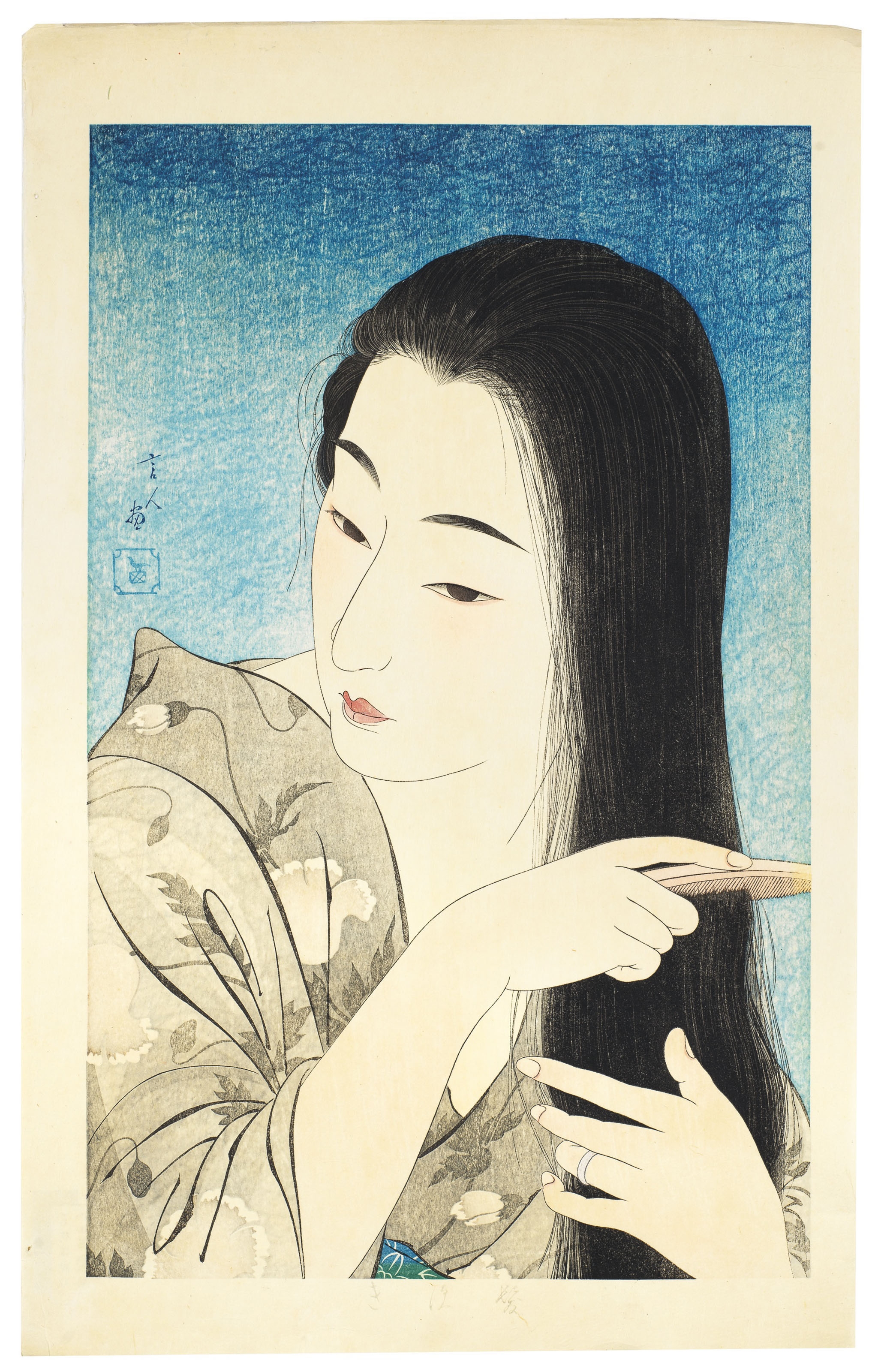 Torii Kotondo | Kamisuki (Combing the hair) | MutualArt