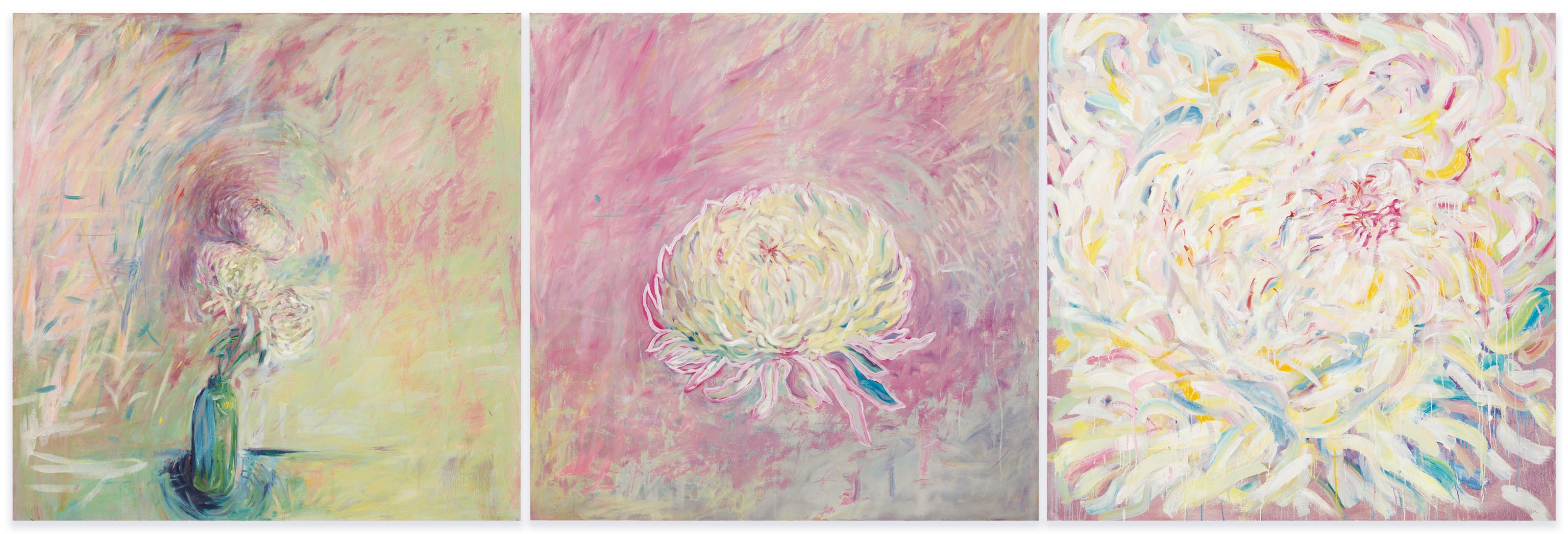 Pat Steir | Pink Chrysanthemum (1984) | MutualArt