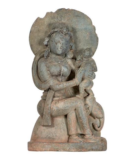 Rajasthan School, 19th Century | Gray Schist Figure of the Mother ...