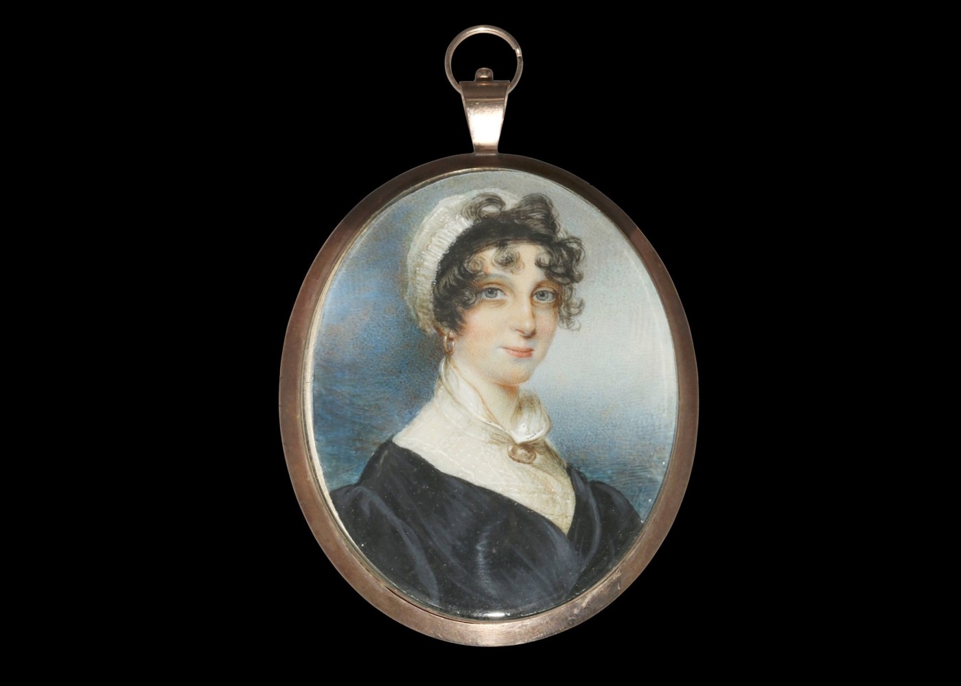 William Grimaldi | Portrait miniature of a Lady circa 1806, wearing a ...