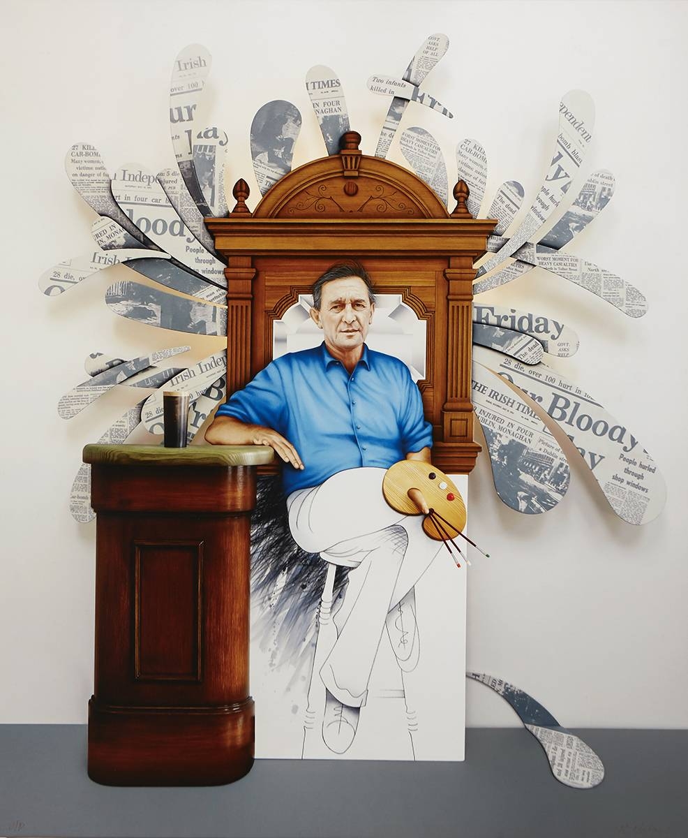 Robert Ballagh | PORTRAIT OF THE ARTIST, MICHEAL FARRELL (2015) | MutualArt