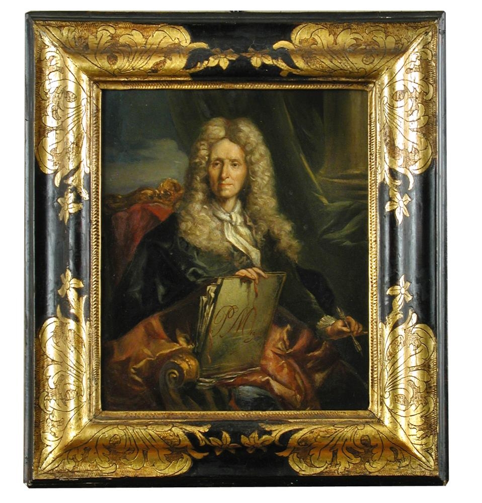 Hyacinthe Rigaud | Portrait of Pierre Mignard, the artist, holding a ...