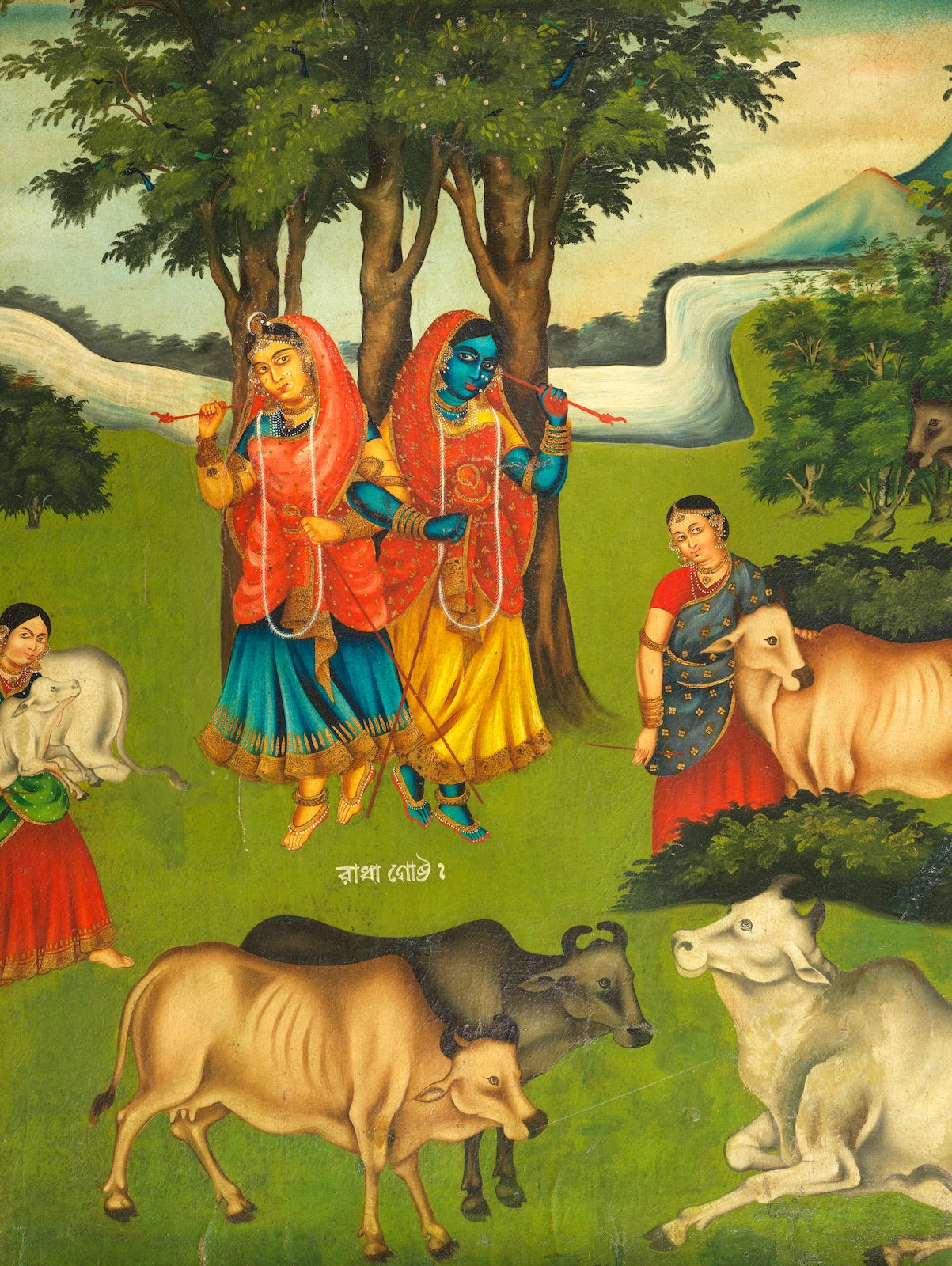 Dutch Bengal School, 20th Century | LILA HAVA: KRISHNA AND RADHA ...