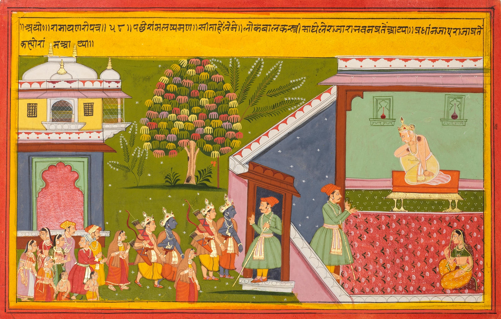 Mewar School | AN ILLUSTRATION FROM A RAMAYANA SERIES | MutualArt