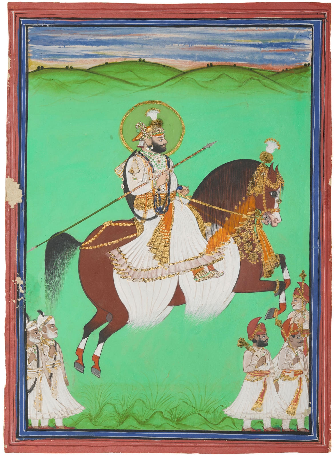 Indian School, 19th Century | A GROUP OF FOUR PORTRAITS OF MEWAR RULERS ...