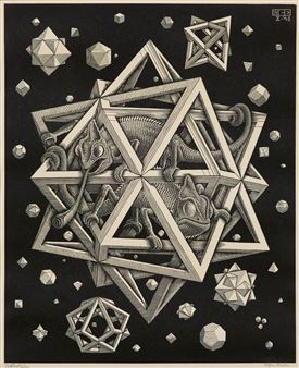 Escher M.C. | CIRCLE LIMIT IV (HEAVEN AND HELL) (B./K./L./W. 436) (1960 ...