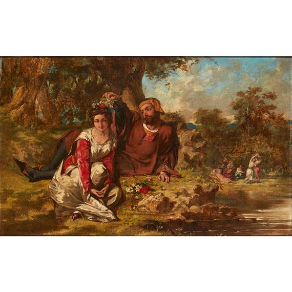 Alfred Elmore | A SCENE FROM THE DECAMERON | MutualArt