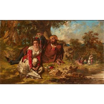 Alfred Elmore | A SCENE FROM THE DECAMERON | MutualArt