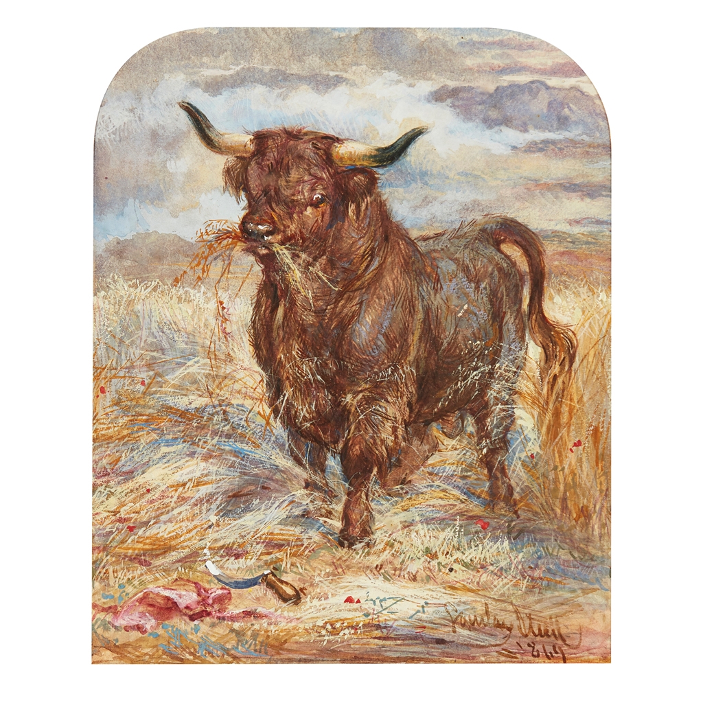 Gourlay Steell | THE TRIUMPHANT BULL (1869) | MutualArt
