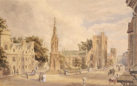 George Pyne | A view of Martyr's Cross, St Giles Oxford, looking South ...