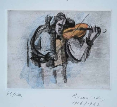 Primo Conti | Il suonatore di violino (1982) | MutualArt