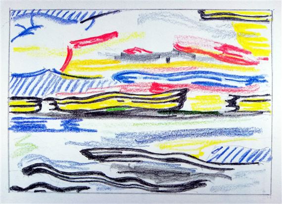 Roy Lichtenstein | Landscape sketch III (1986) | MutualArt