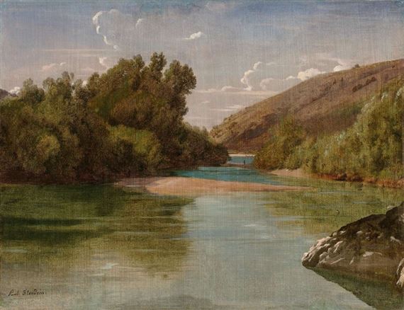 Paul Flandrin | Paysage de rivière | MutualArt