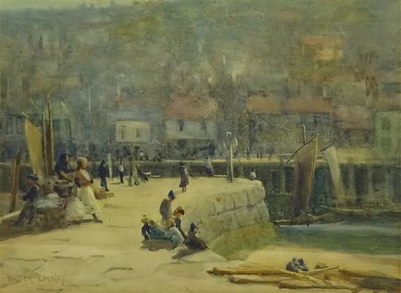 Walter Emsley | Tate Hill Pier Whitby | MutualArt