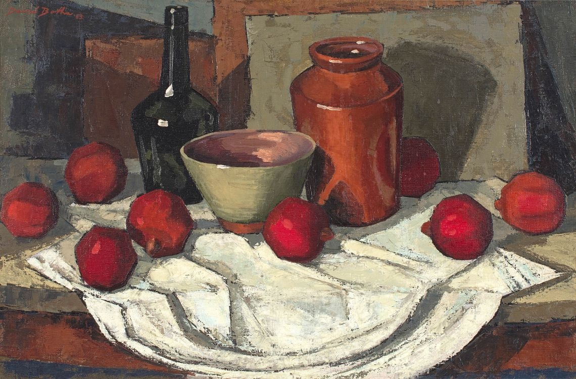 David Johannes Botha | Still Life with Pomegranates and Vessels (1963 ...