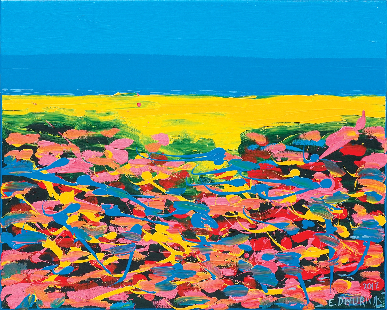 Edward Dwurnik | MAKI W ŁEBIE (2017) | MutualArt