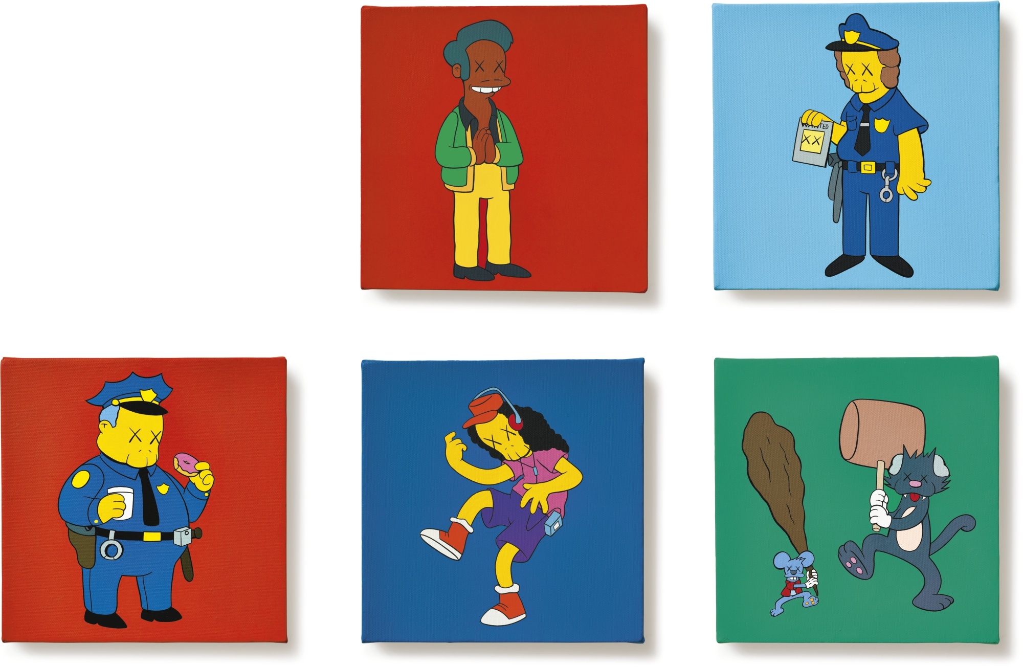 KAWS | KIMPSONS SERIES (FIVE WORKS) (2005) | MutualArt