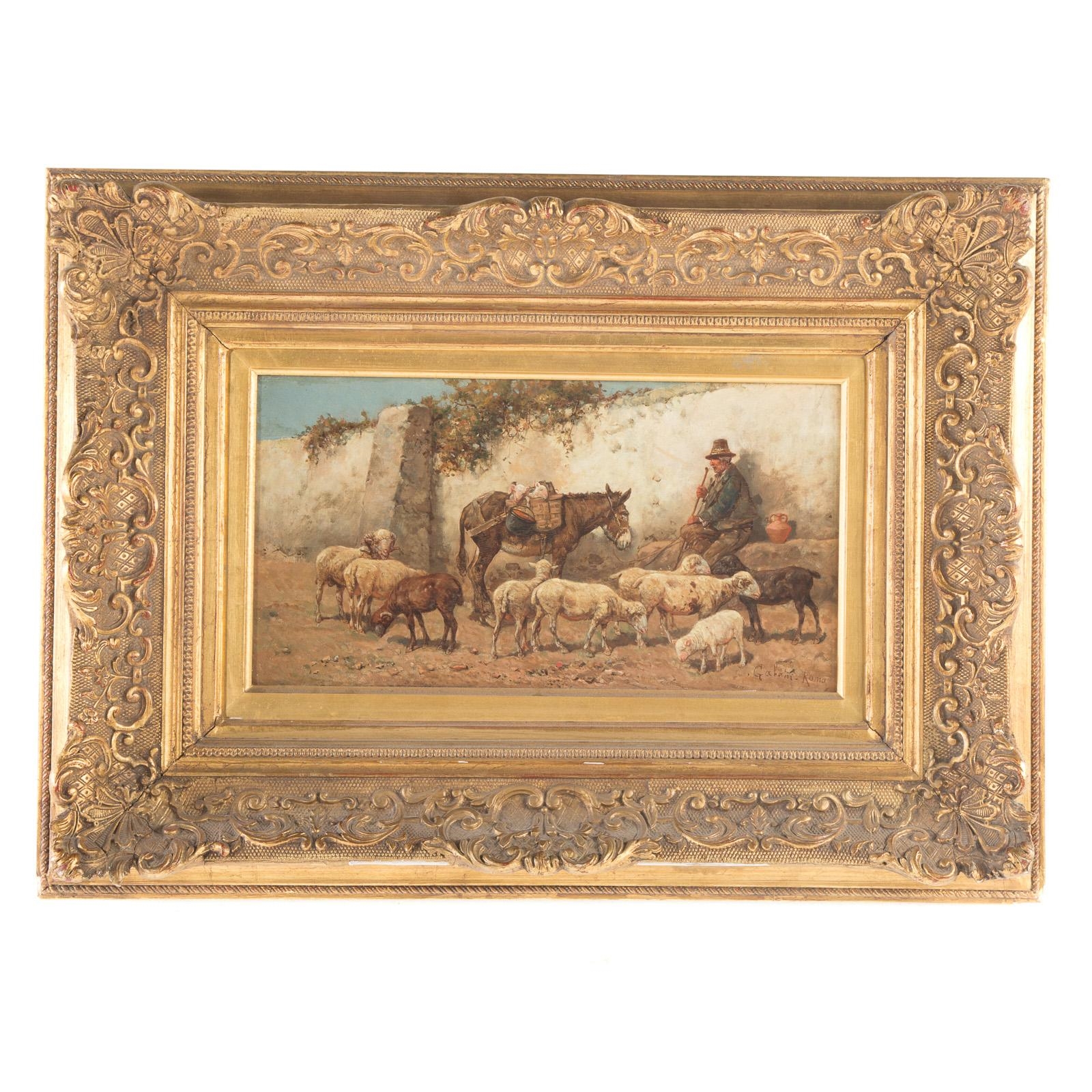 Giuseppe Gabani | SHEPHERD WITH DONKEY | MutualArt