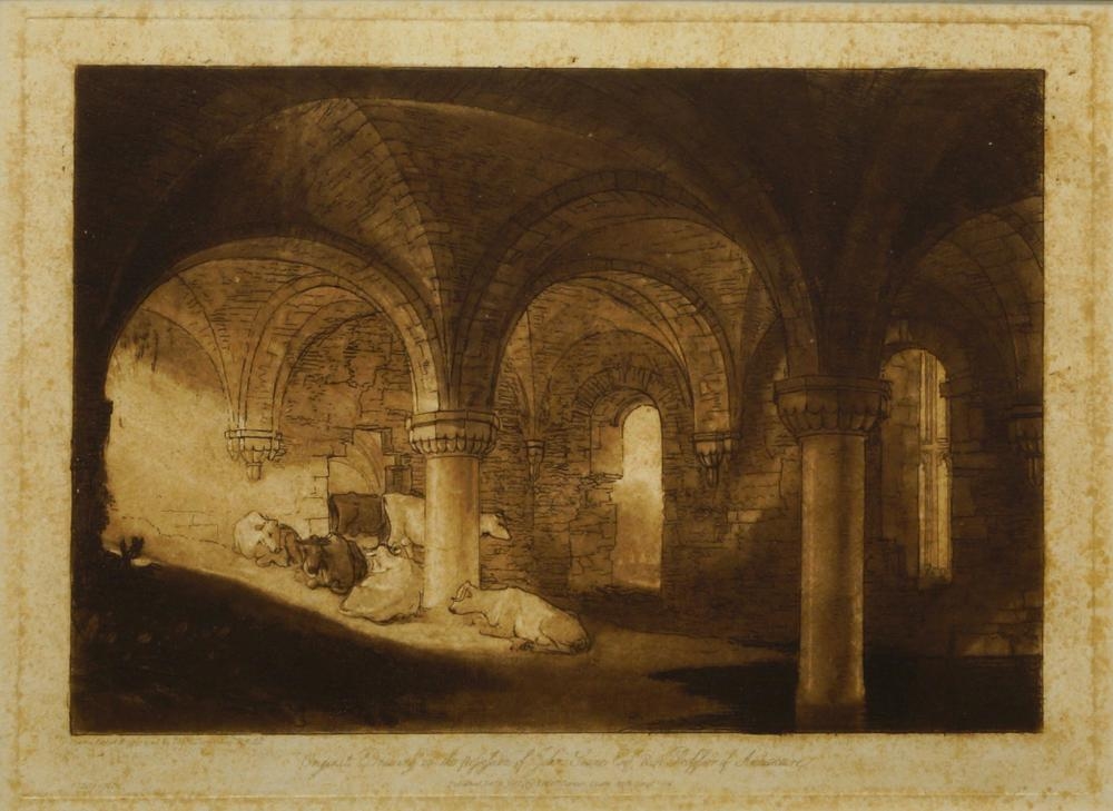 Joseph Mallord William Turner | The Crypt of Kirkstall Abbey (1812 ...