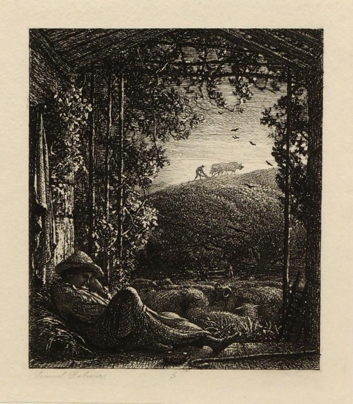 Samuel Palmer | The Sleeping Sheppard - Early Morning (1854 - 1857 ...