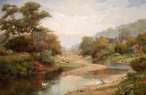Robert William Bates | Riverbank Reflections | MutualArt