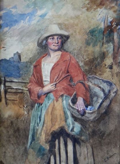 Edward Duncan | `Welsh Market Woman` (1868) | MutualArt