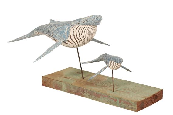 Martin Scorey | A polychrome painted douglas fir wooden sculpture ...