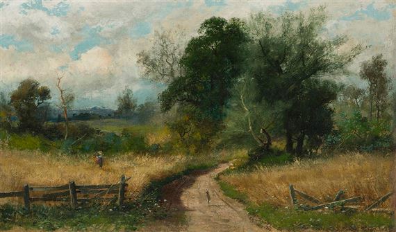 Christopher High Shearer | Landscape with hare on a country road (1899 ...