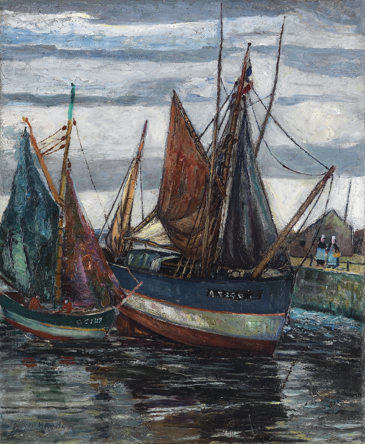 Palmer Hayden | Le Thonier à Basse Marée Concarneau (1927 - 1930 ...