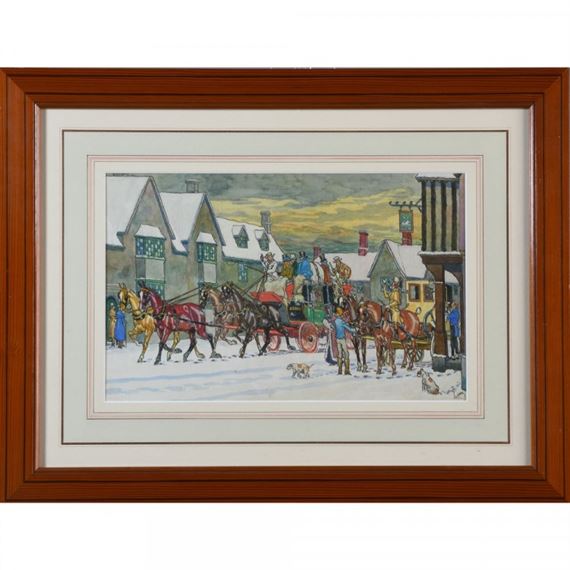 Harry Eliott | Le départ de la diligence | MutualArt