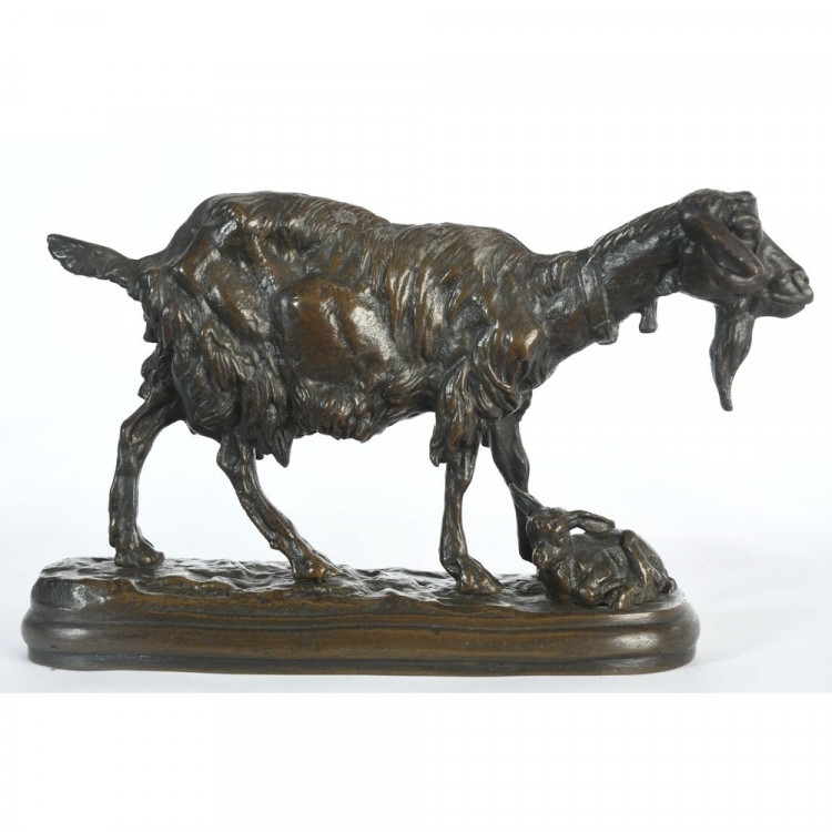 Emmanuel Frémiet | Chèvre et son petit chevreau | MutualArt