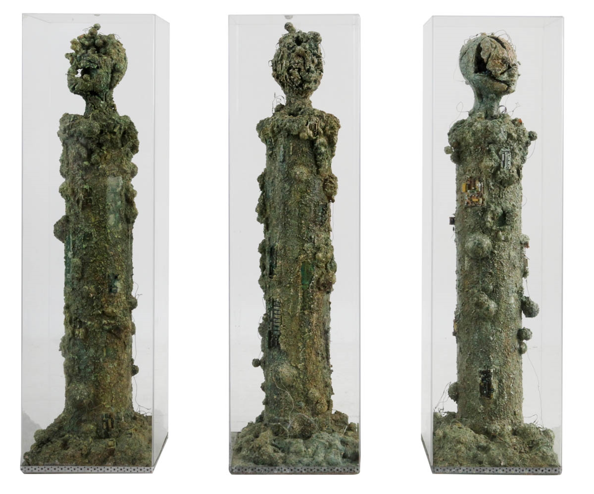 Marc Van Boom | 3 Works: Futuristic Totem Figures | MutualArt