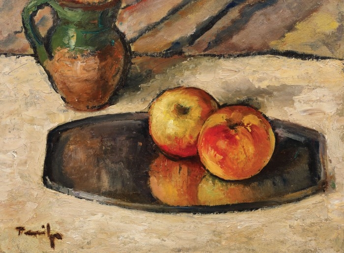 Nicolae Tonitza | Natură statică cu ulcior şi mere (1927) | MutualArt