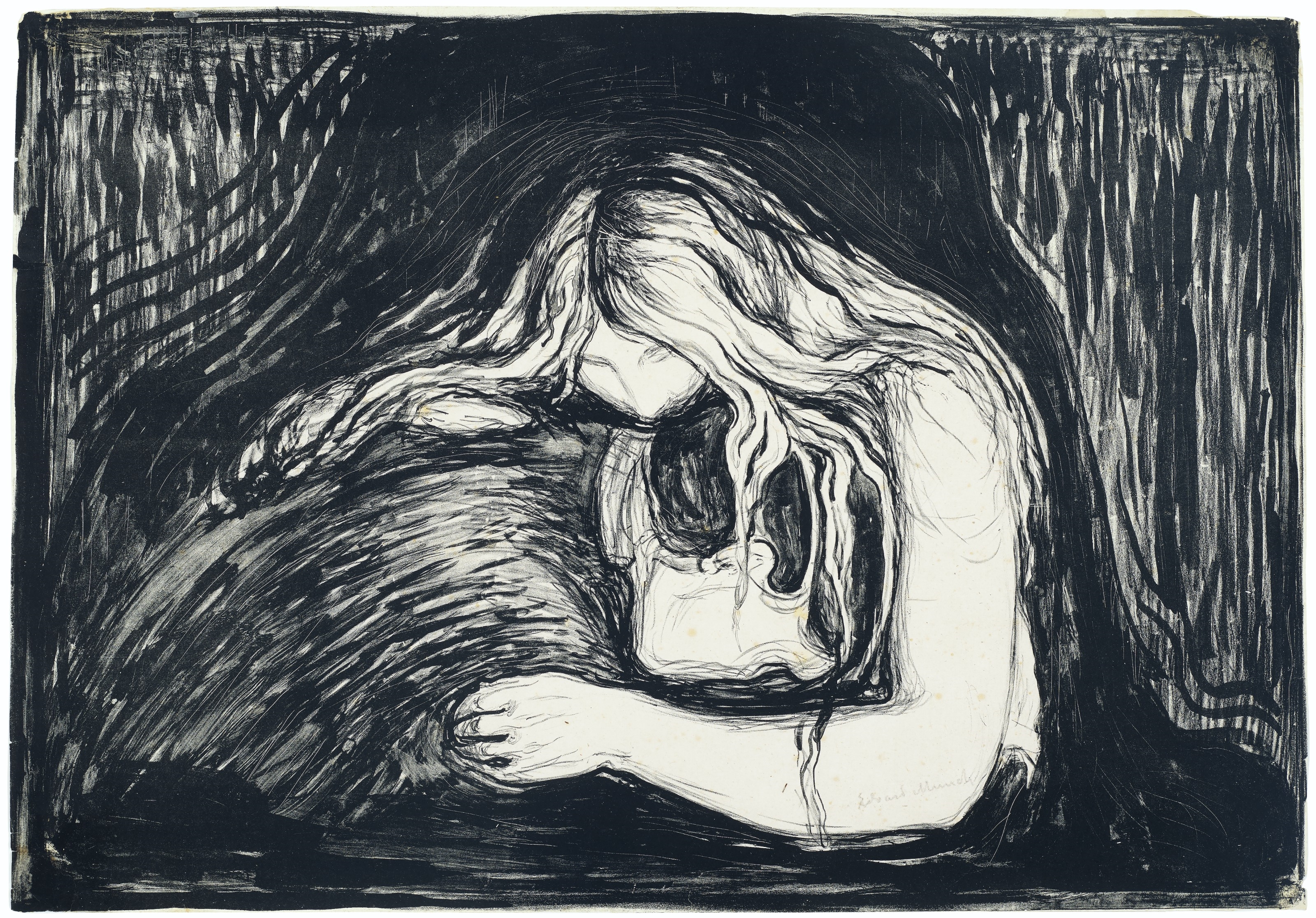 Edvard Munch | Vampyr II (Vampire II) (1895) | MutualArt