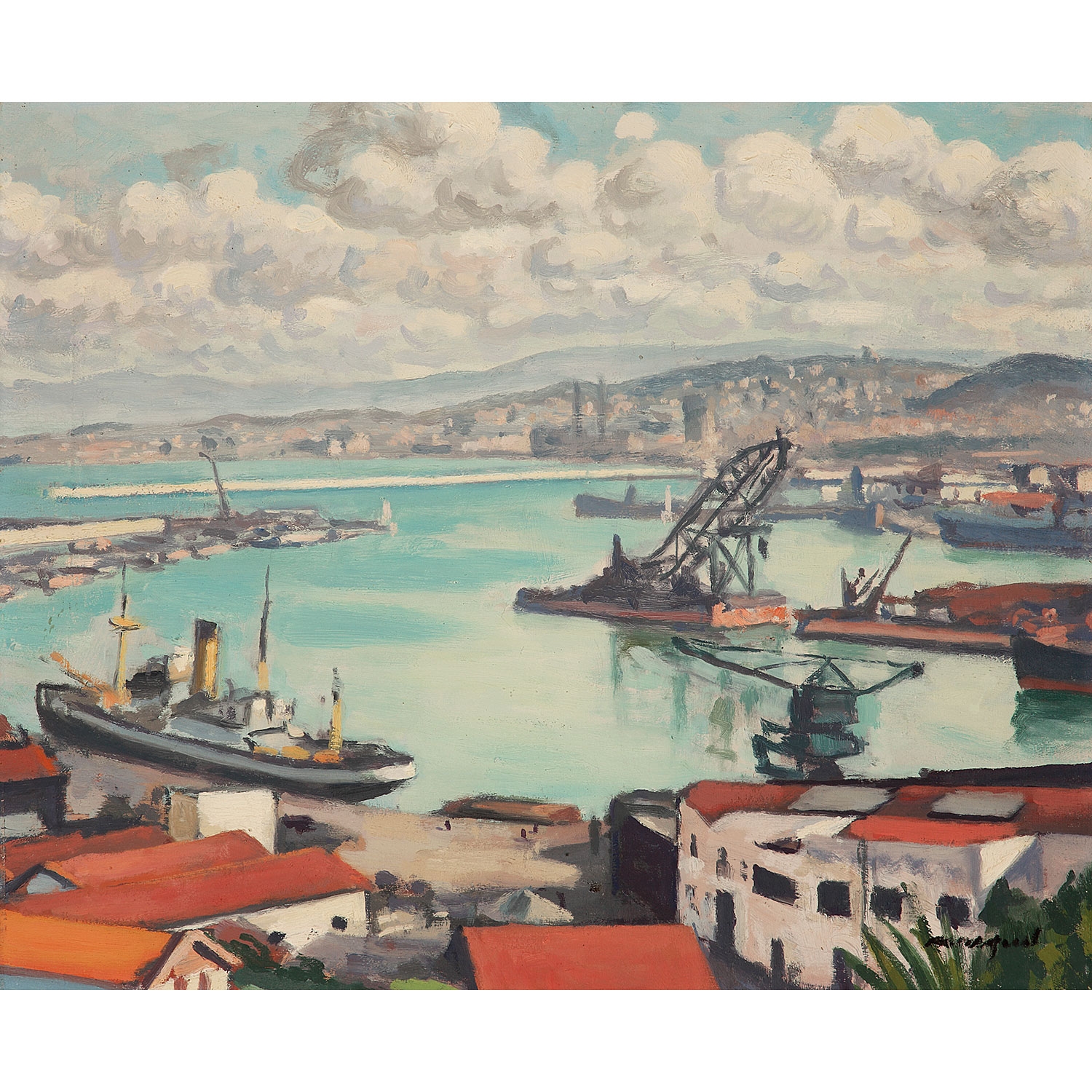 Albert Marquet | Bouquet devant le port d'Alger (Circa 1942) | MutualArt